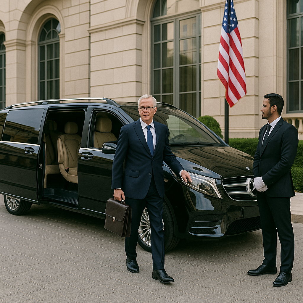 VIP & Embassy Transport Dubai – Mercedes Chauffeur Van Service